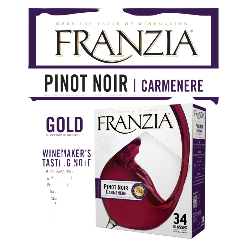 Franzia Pinot Noir Carmenere 5L Box 12.5% ABV - Delivered In As Fast As ...