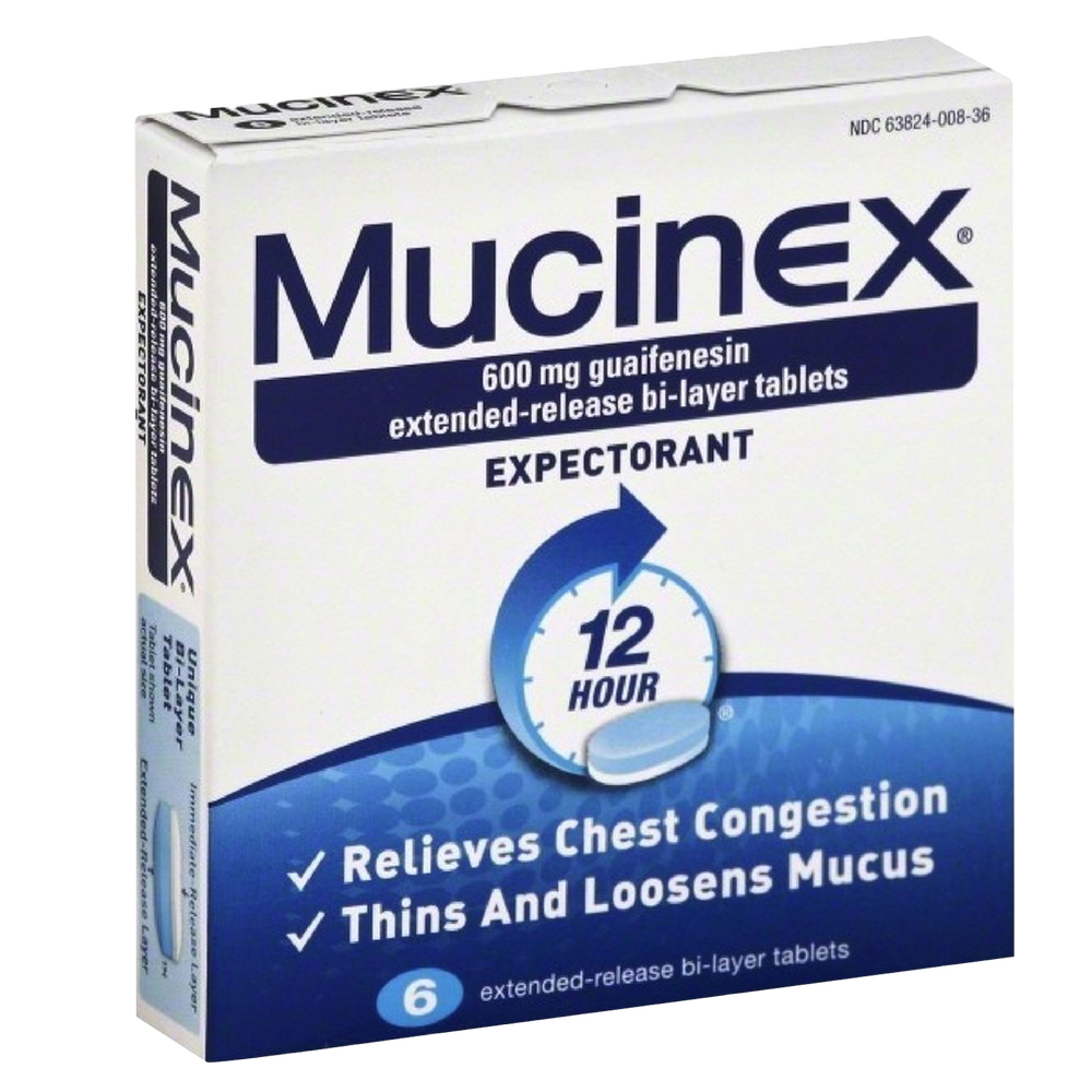 Mucinex 12-Hour Chest Congestion Expectorant Tablets 6ct - Delivered In ...