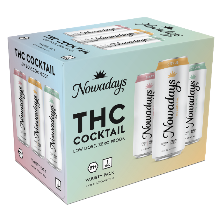 Nowadays Variety Pack 10MG THC Drink 6pk 16oz Cans - Delivered In As ...