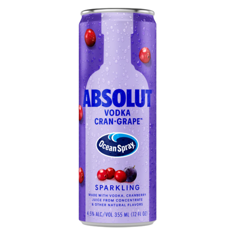 Absolut Ocean Spray Cran-Grape 12oz Can - Delivered In As Fast As 15 ...