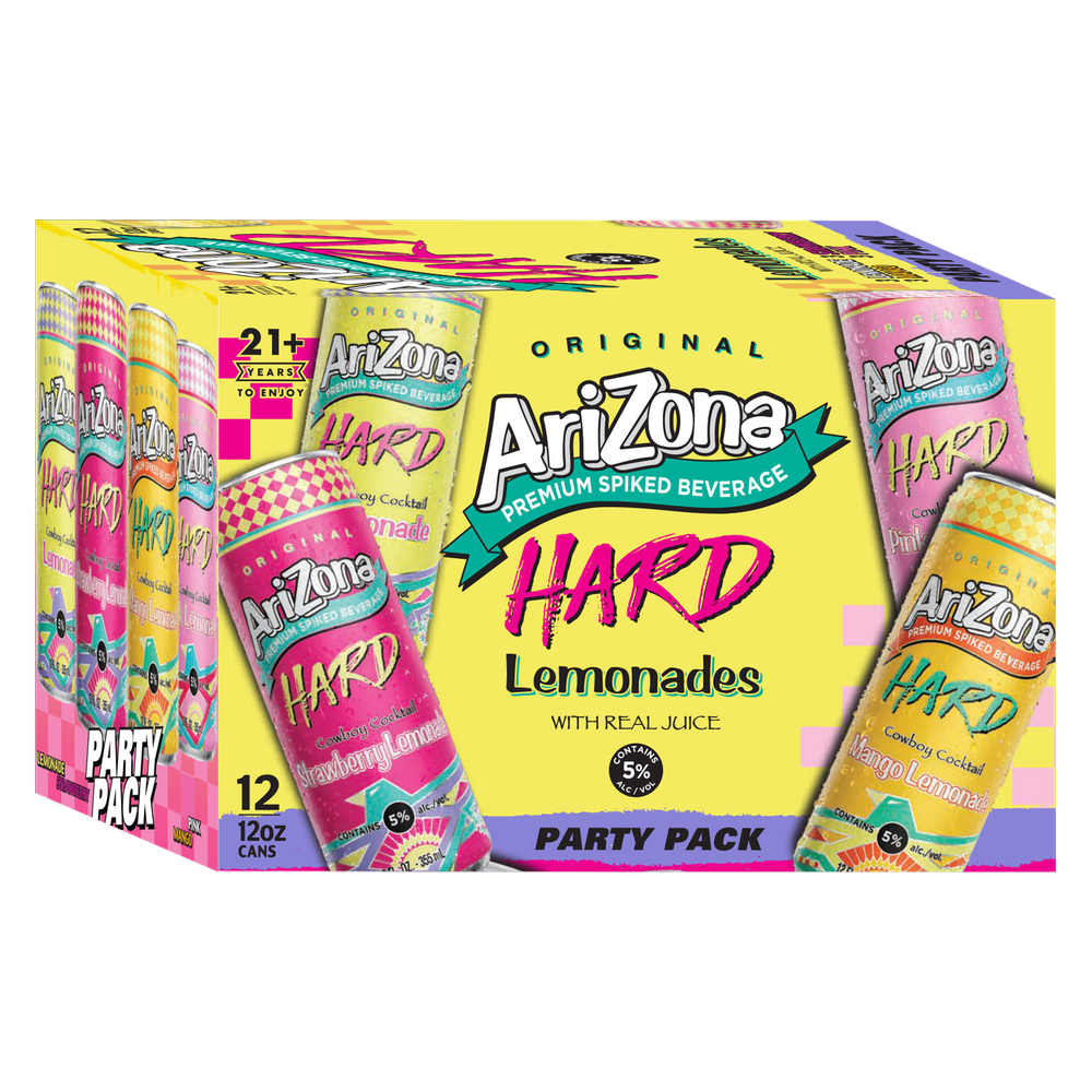 Arizona Hard Lemonade Party Pack 12pk 12oz Can 5.0% ABV - Delivered In ...