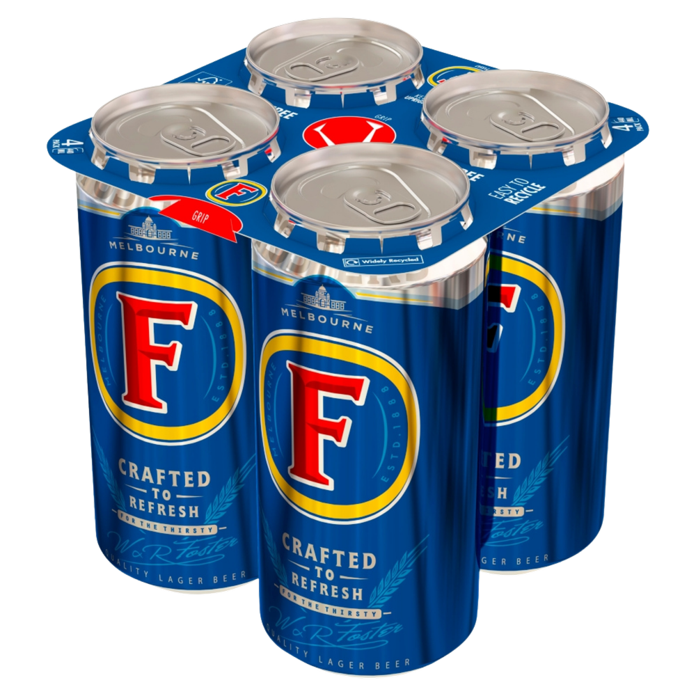 Foster's Lager Beer, 4 x 440ml : Alcohol fast delivery by App or Online
