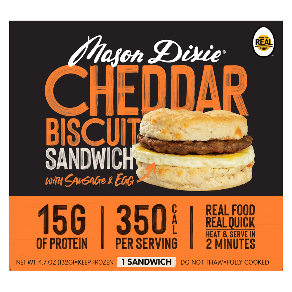 Mason Dixie Foods Single-Serve Cheddar Breakfast Sandwich, 1 ct ...
