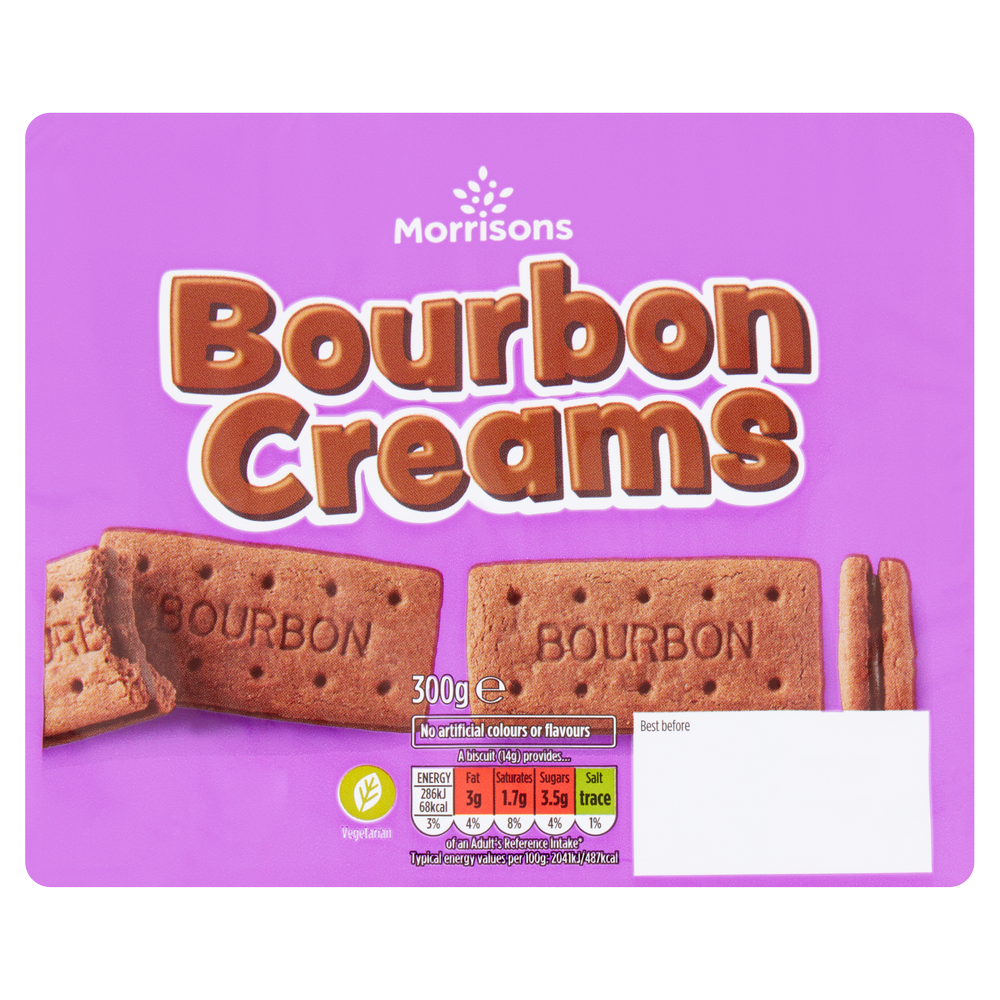 Morrisons Bourbon Biscuits, 300g : Snacks fast delivery by App or Online