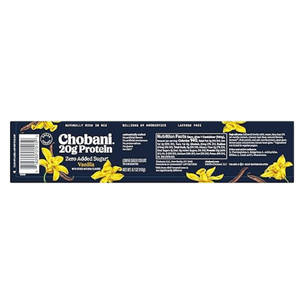 Chobani 20g Protein Vanilla Greek Yogurt - 6.7oz - Delivered In As Fast ...