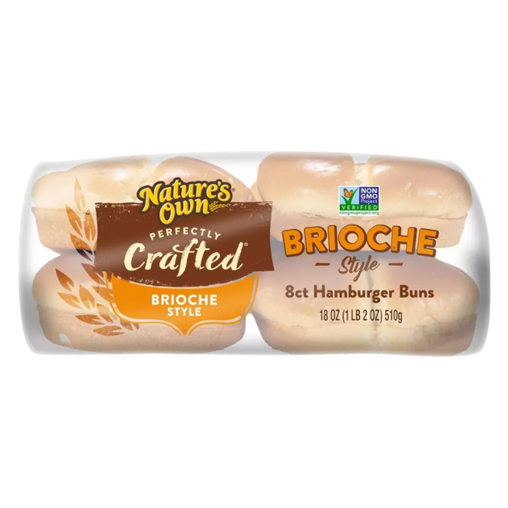 Natures Own Perfectly Crafted Frozen Brioche Style Hamburger Buns 8ct18oz Delivered In As