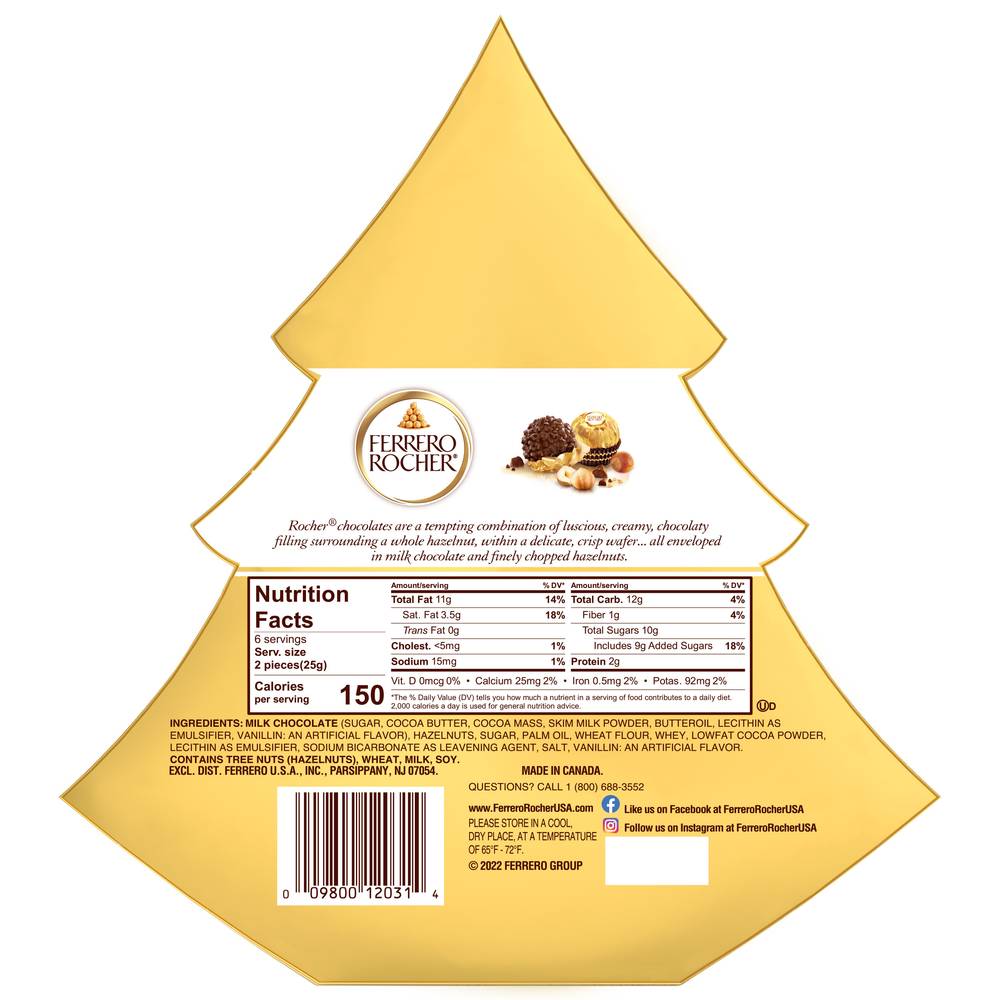 Ferrero Rocher Tree Collection Holiday Gift Box 12ct - Delivered In As ...