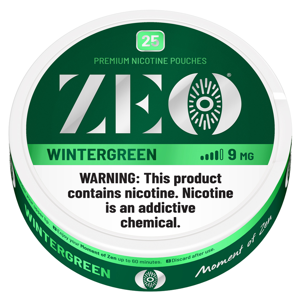 ZEO Wintergreen Nicotine Pouches 25ct 9mg - Delivered In As Fast As 15 ...