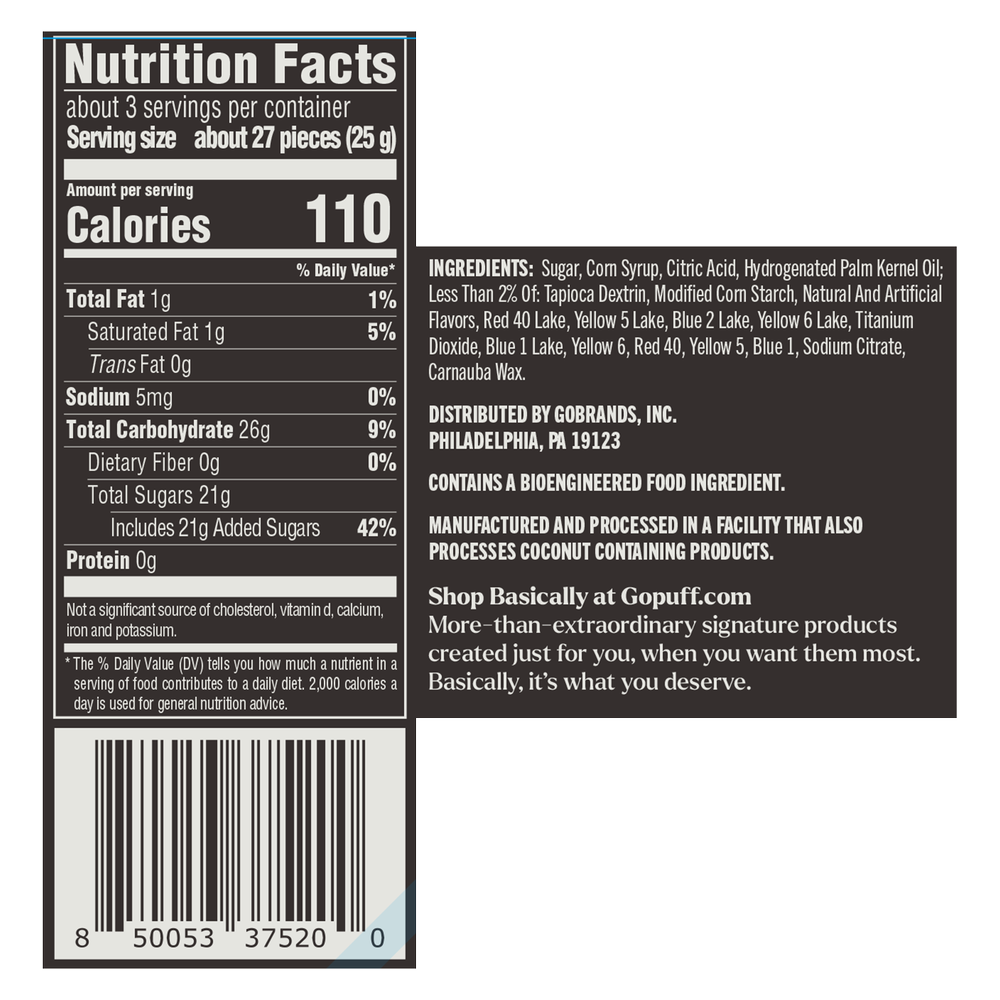 Basically Premium Sour Freeze Dried Candy 2.6oz - Delivered In As Fast ...