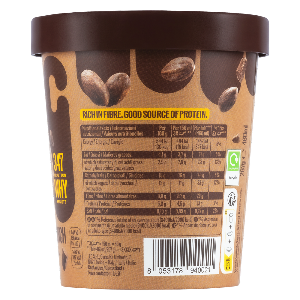LEC Chocolate Crunch, 460ml : Ice Cream fast delivery by App or Online