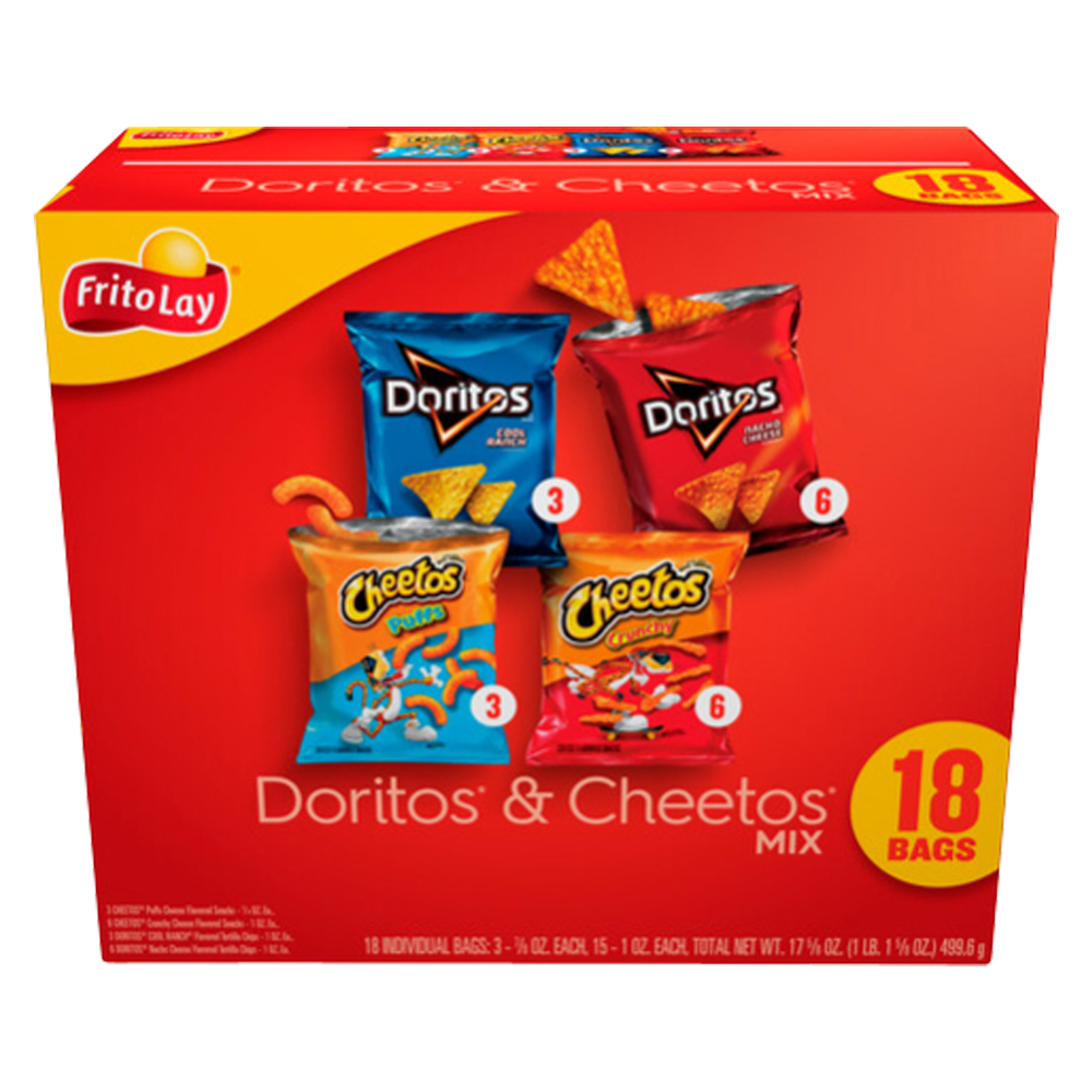 Frito-Lay Doritos & Cheetos Variety Pack Box 18ct - Delivered In As ...