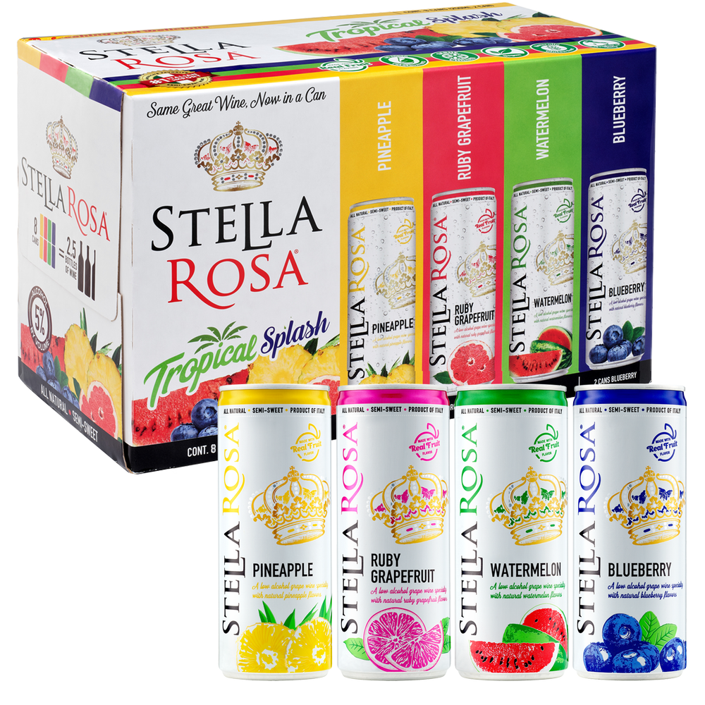 Stella Rosa Tropical Splash Variety Pack 8pk 250ml Cans - Delivered In ...