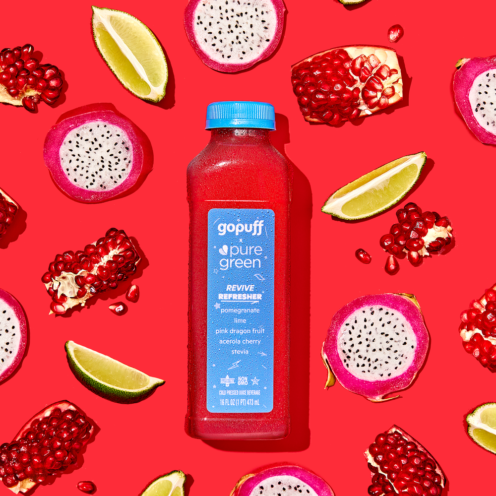 Gopuff X Pure Green Revive Juice Refresher 16 Oz Delivered In As Fast As 15 Minutes Snap Ebt