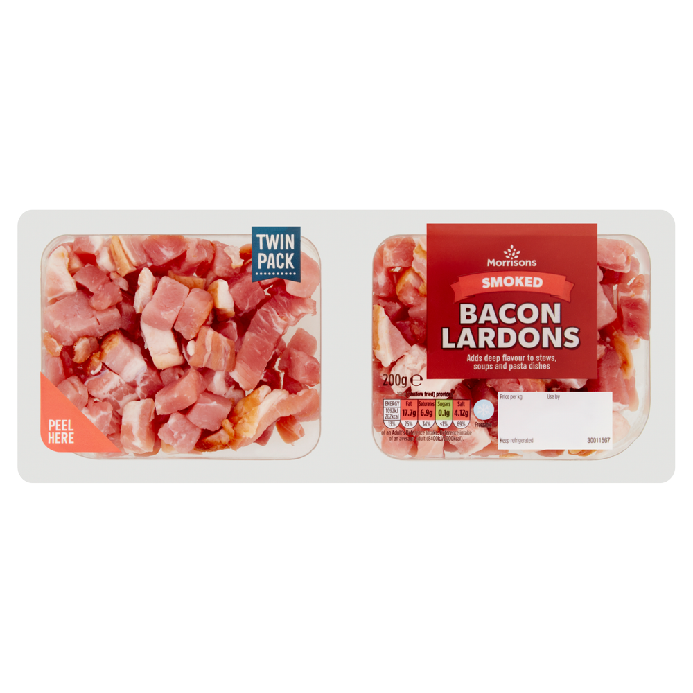 Morrisons Smoked Lardons, 200g : Meat & Fish fast delivery by App or Online