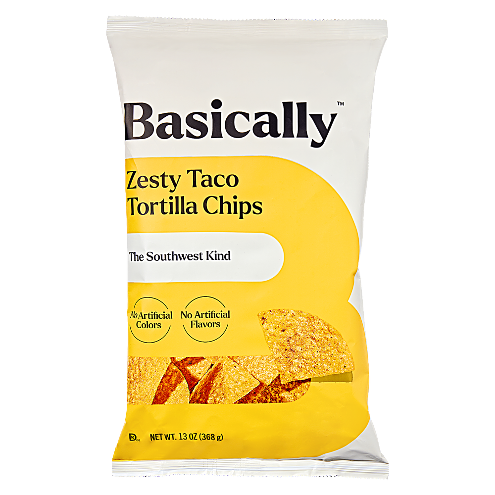 Basically Party Size Zesty Taco Tortilla Chips 13oz - Delivered In As ...