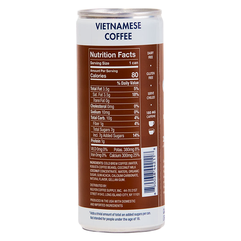 Nguyen Coffee Supply Coconut Vietnamese Coffee Cold Brew 7.5oz Can ...