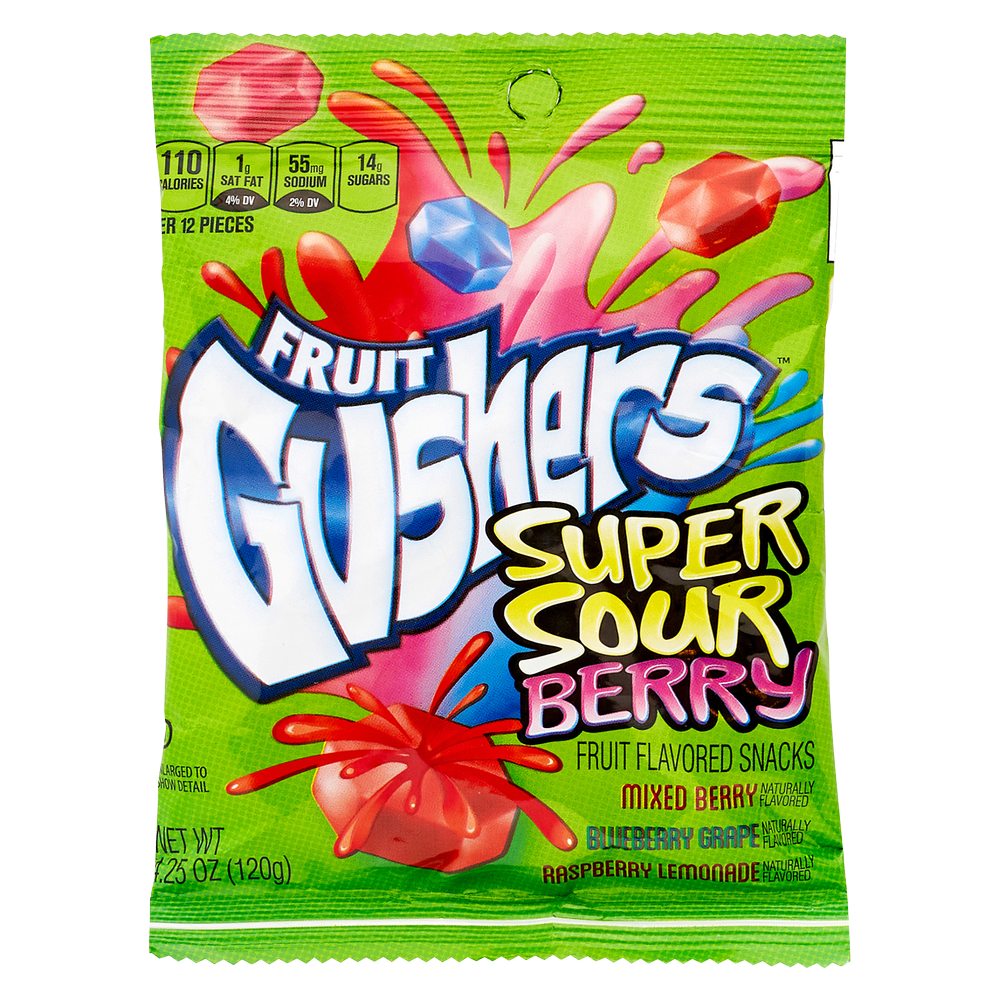 Fruit Gushers Super Sour Berry, 4.25oz - Delivered In As Fast As 15 ...