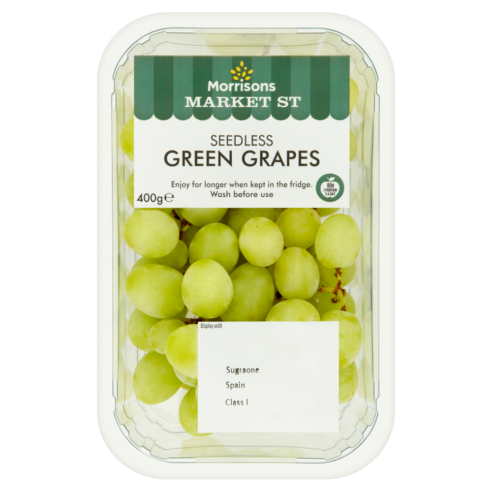 Morrisons Green Grapes, 400g : Fruit & Veg fast delivery by App or Online