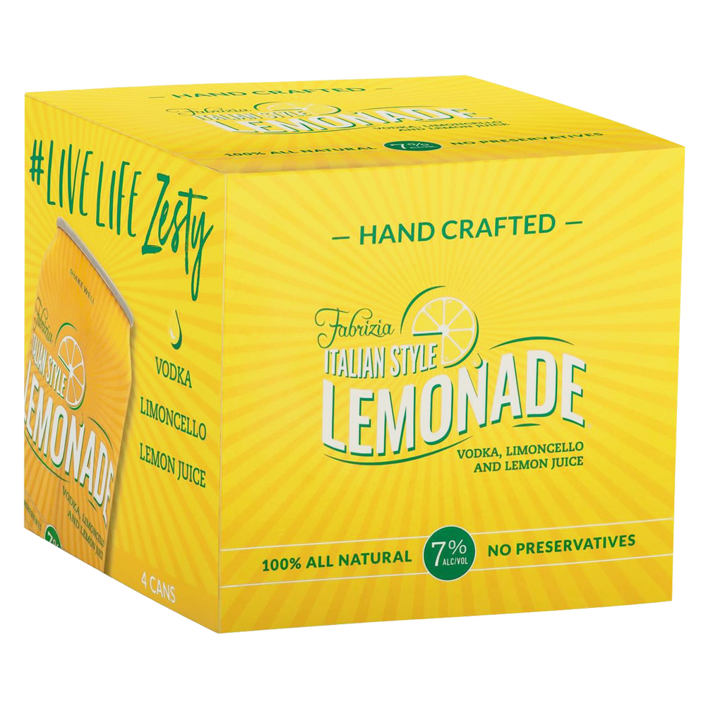 Fabrizia Italian Style Lemonade 4PK 355ML (14 Proof) - Delivered In As ...