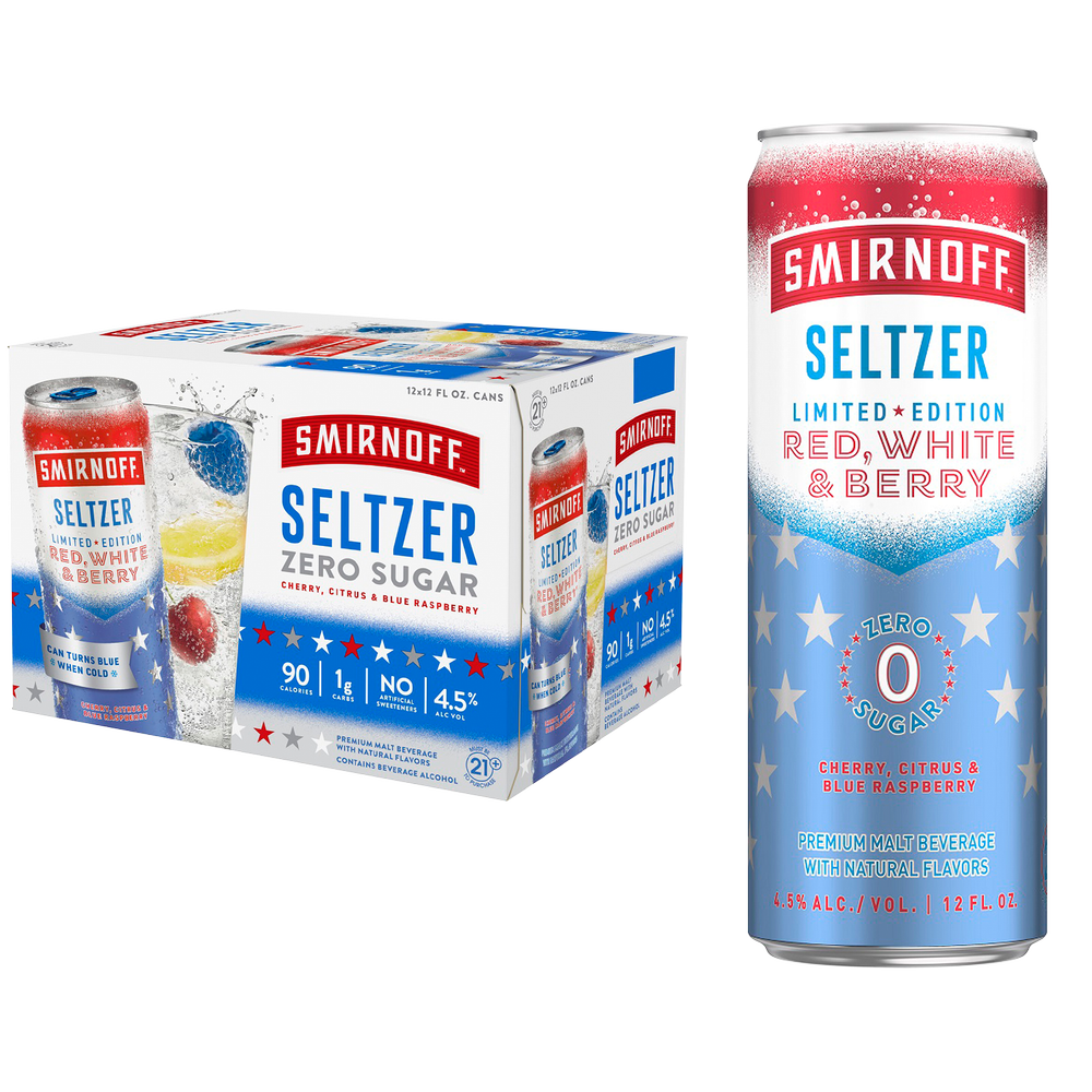 Smirnoff Seltzer Red, White, and Berry 12pk 12oz Can 4.5% ABV ...