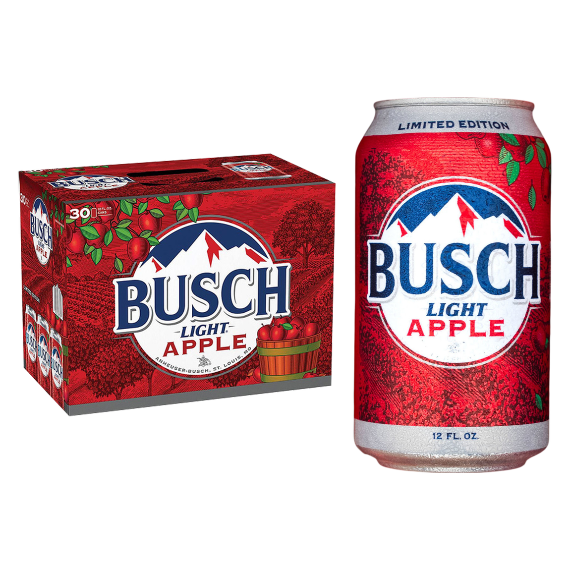 Busch Light Apple 30pk 12oz Can 4.1% ABV - Delivered In As Fast As 15 ...