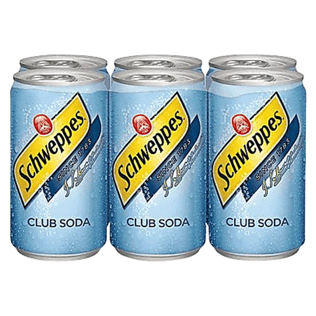 Schweppes Club Soda 6pk 7.5oz Mini Can - Delivered In As Fast As 15 ...