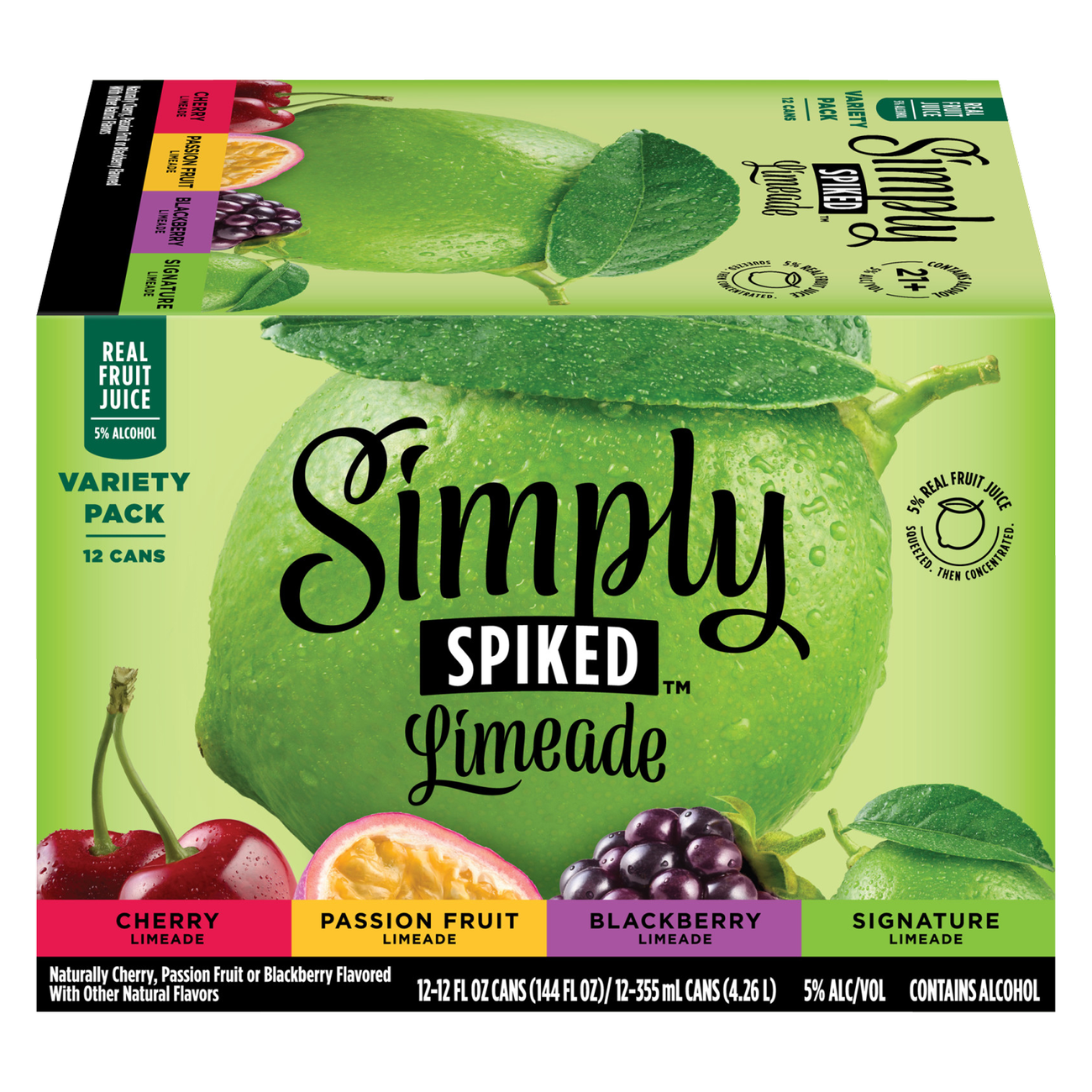 Simply Spiked Limeade Variety Pack 12pk 12oz Cans 5% ABV - Delivered In ...