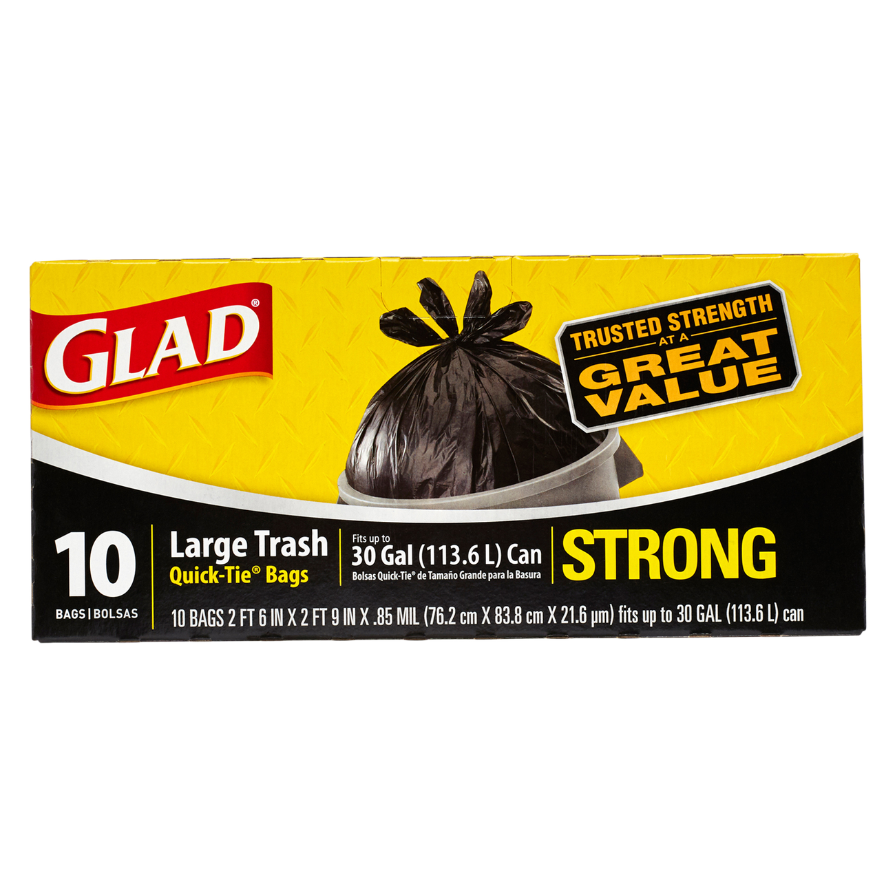 Glad Trash Bags Large 10ct - Delivered In As Fast As 15 Minutes | Gopuff
