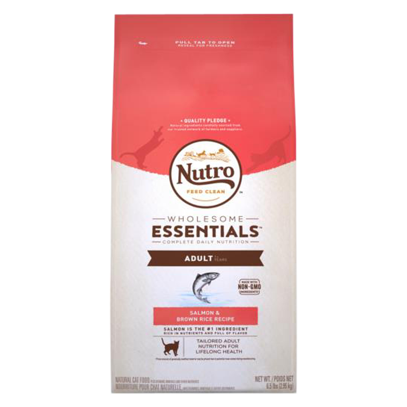 Nutro Wholesome Essentials Adult Cat Salmon & Brown Rice Dry Cat Food ...