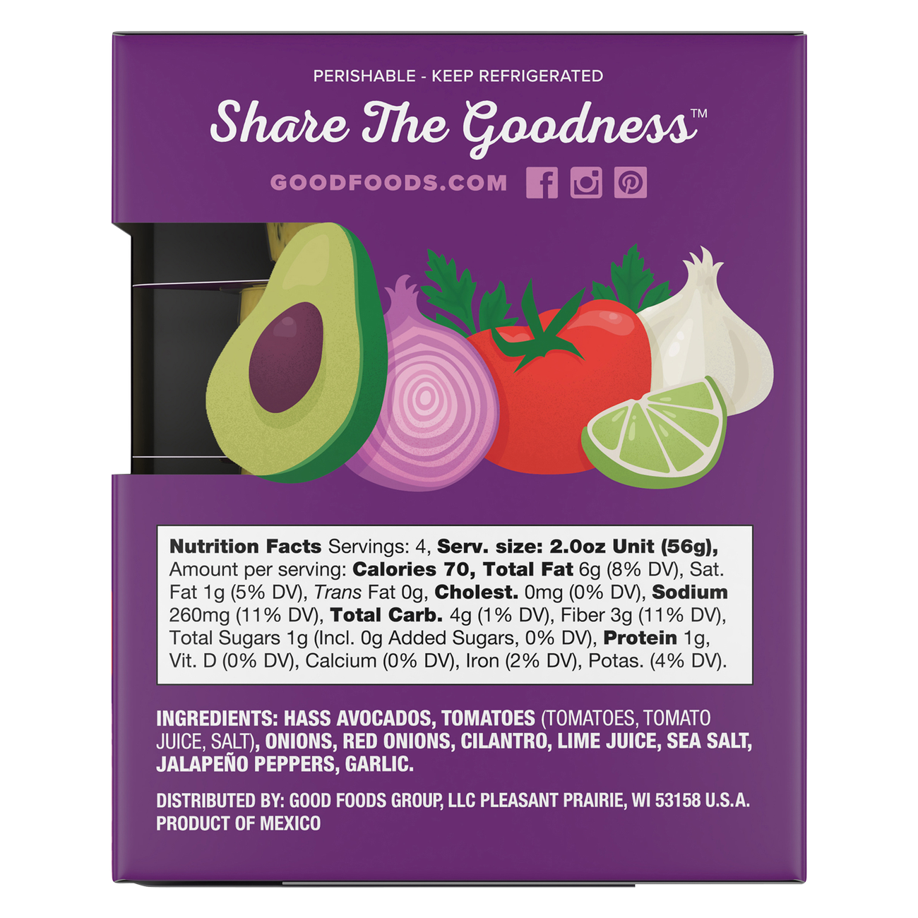 Good Foods Chunky Traditional Guacamole Single Serve - 4ct/8oz ...