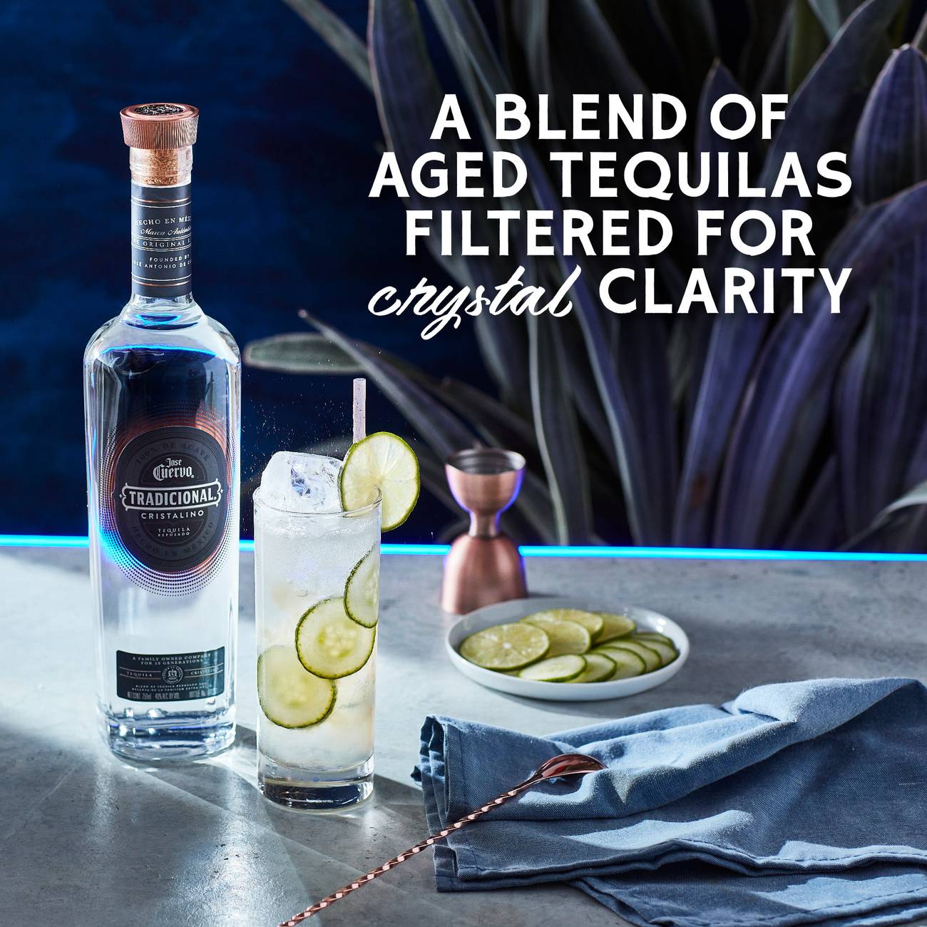 Jose Cuervo Tradicional Cristalino Tequila 750ml (80 Proof) - Delivered ...