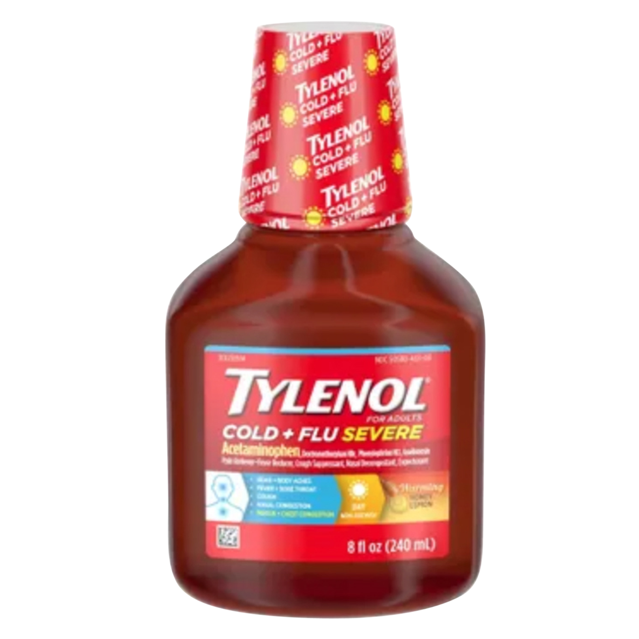 Tylenol Cold & Flu Severe Honey Warming Daytime 8oz - Delivered In As ...