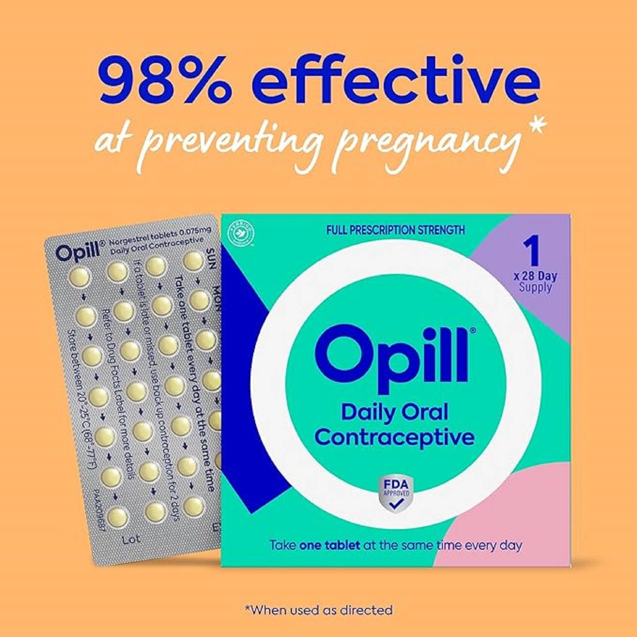 Opill Daily Oral Contraceptive Tablets - Delivered In As Fast As 15 ...