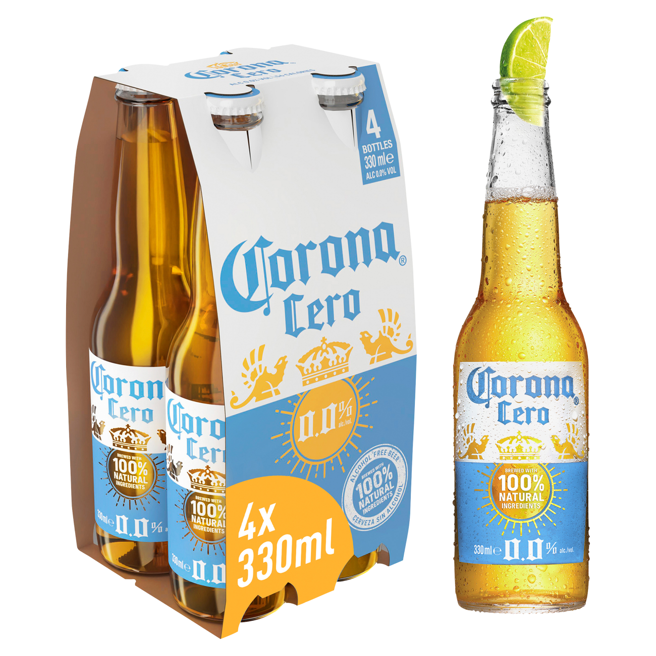 Corona Cero Alcohol Free Beer, 4 x 330ml : Alcohol fast delivery by App ...
