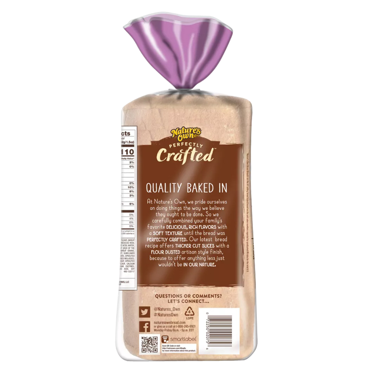 Nature's Own Perfectly Crafted Multigrain Thick Sliced Bread - 22oz ...