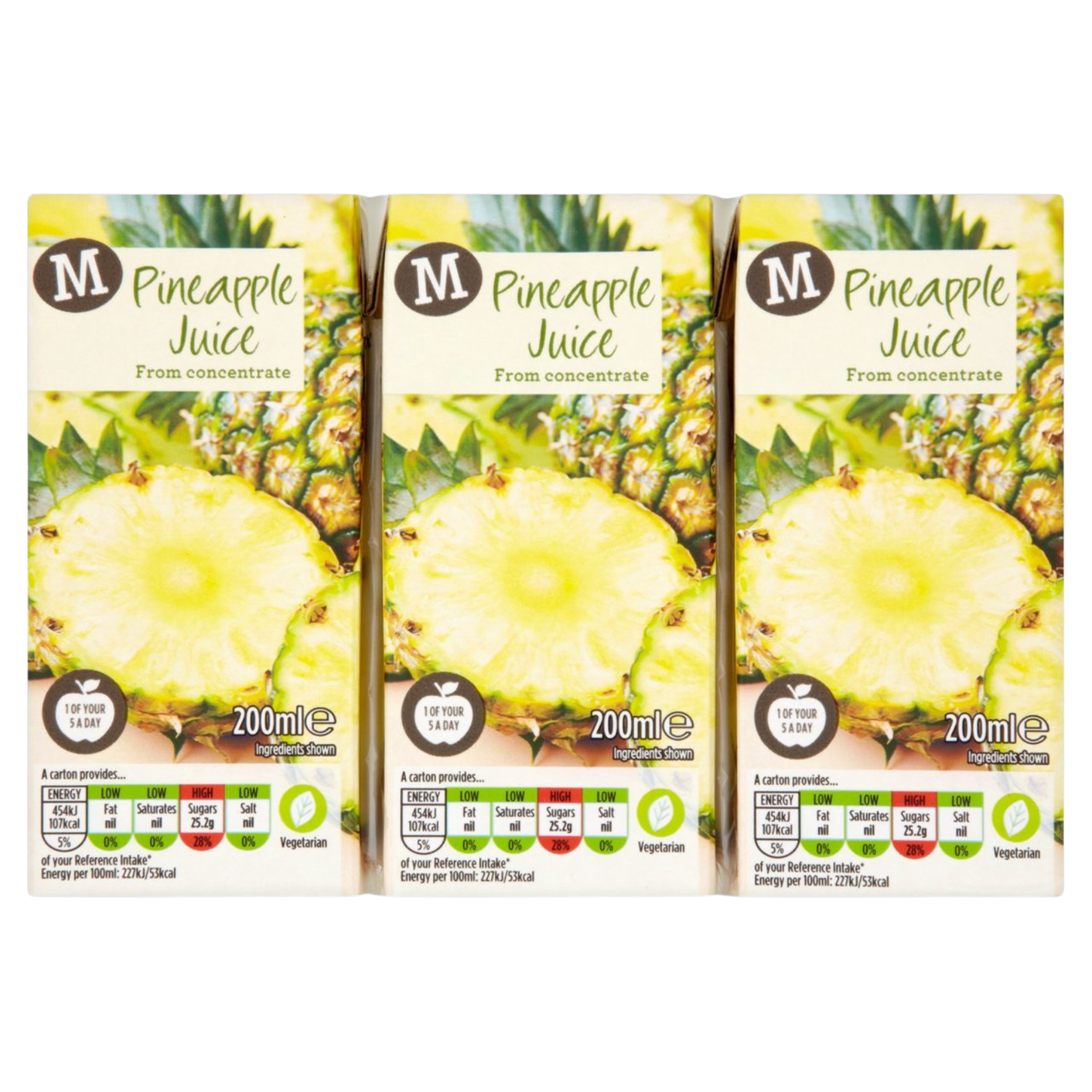 Morrisons Pineapple Juice from Concentrate, 3 x 200ml : Drinks fast ...