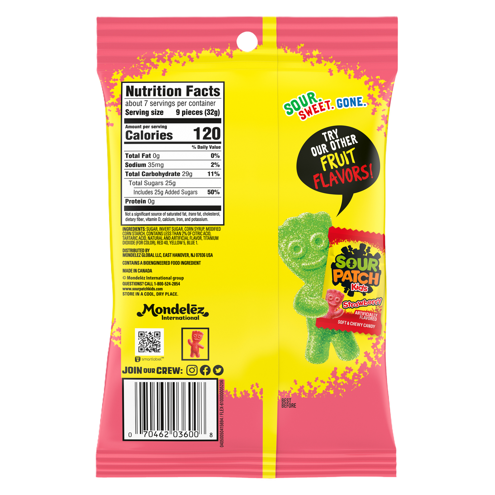 Sour Patch Kids Watermelon Soft & Chewy Candy 8oz - Delivered In As ...