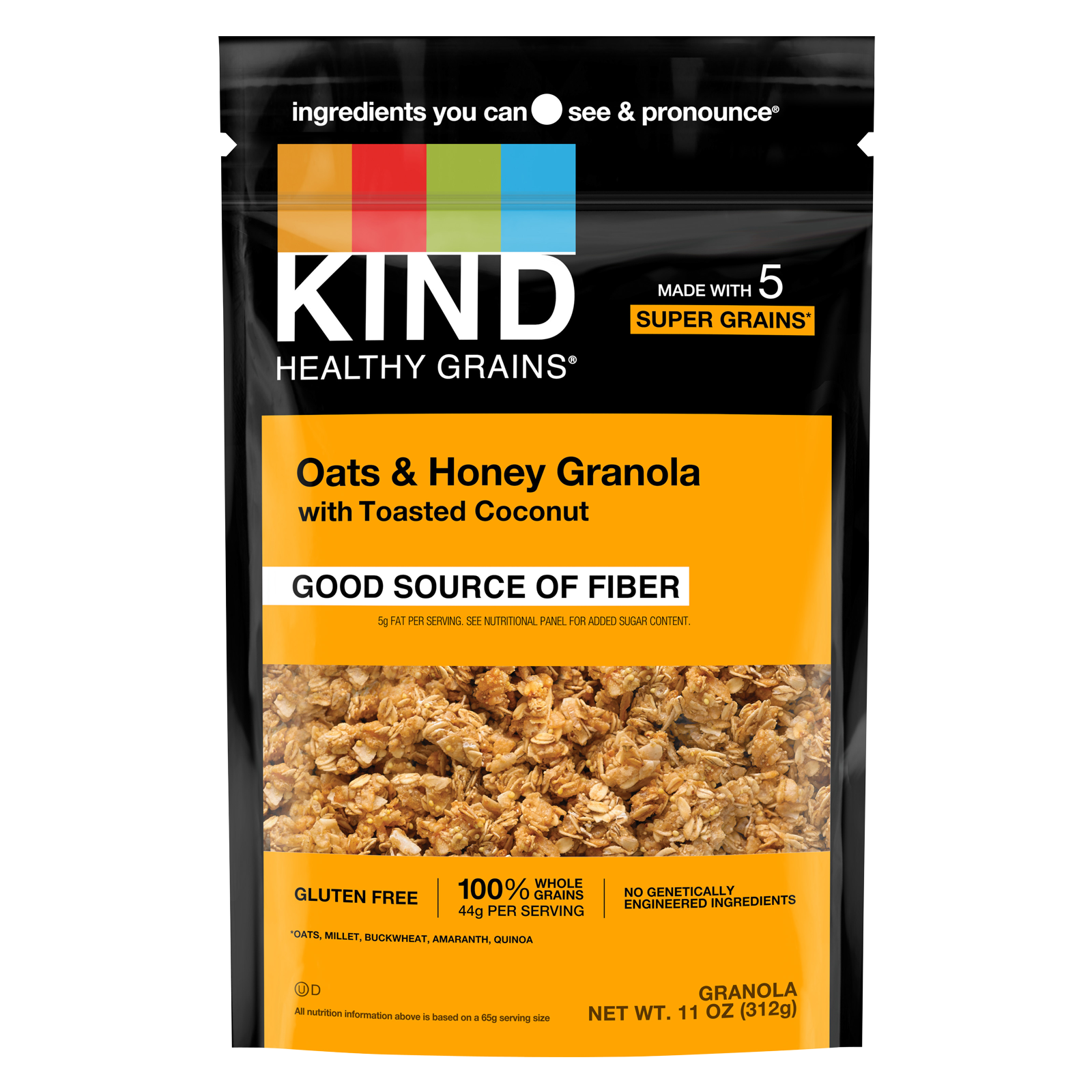 KIND Healthy Grains Granola Oats & Honey with Toasted Coconut 11oz ...