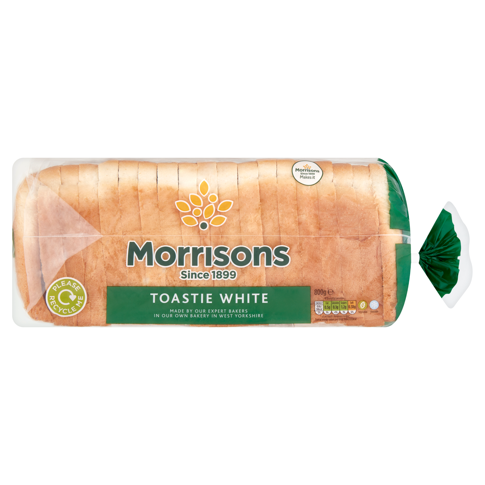 Morrisons White Toastie, 800g : Bakery fast delivery by App or Online