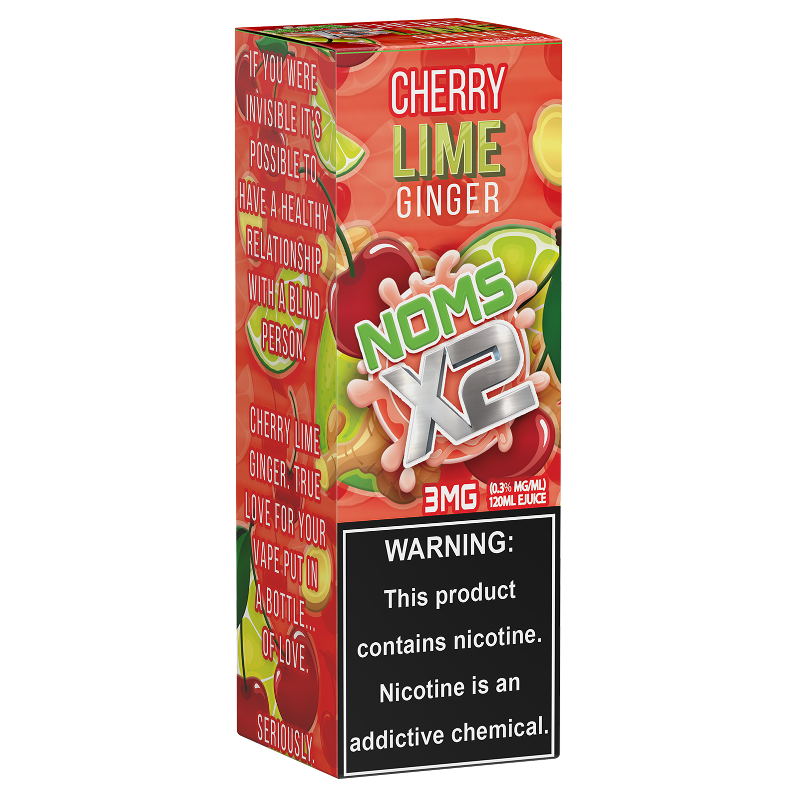 Noms X2 Cherry Lime Ginger 3mg E-Liquid 120ml - Delivered In As Fast As ...