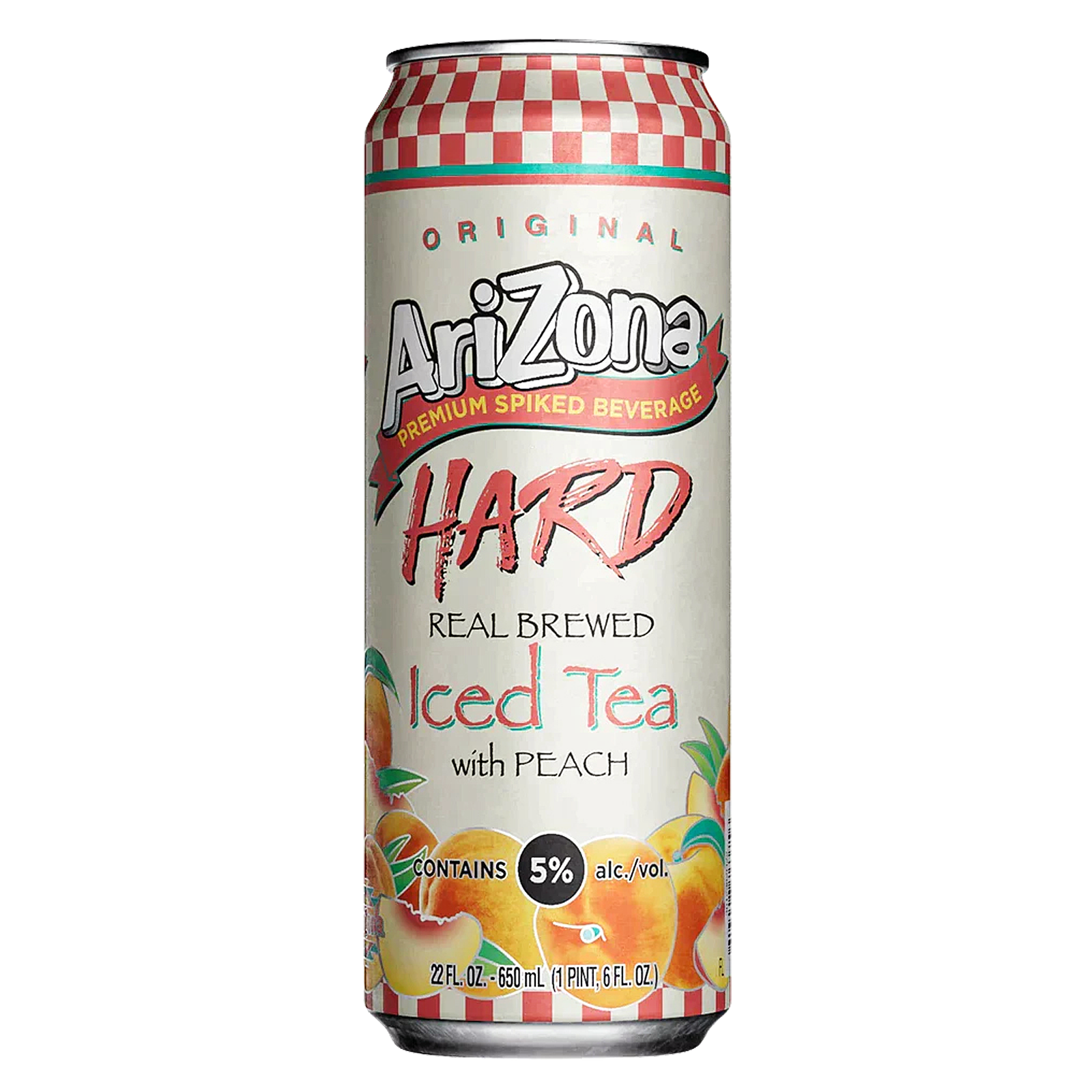 Arizona Hard Peach Tea Single 22oz Can 5.0% ABV - Delivered In As Fast ...