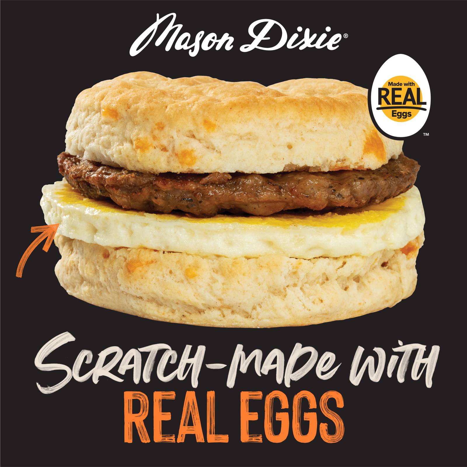 Mason Dixie Foods Single-Serve Cheddar Breakfast Sandwich, 1 ct ...