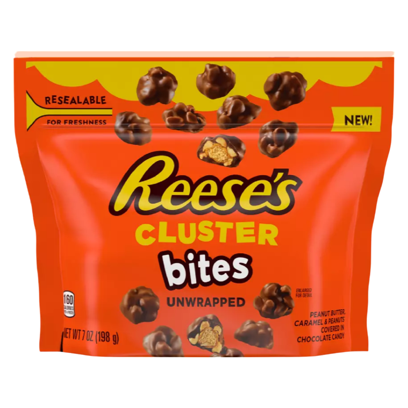 REESE'S Unwrapped Cluster Bites Pouch (Peanut Butter, Caramel & Peanuts ...