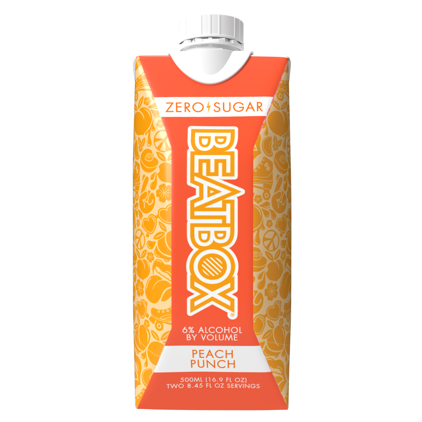 BeatBox Peach Punch 500ml 6.0% ABV Zero Sugar - Delivered In As Fast As ...