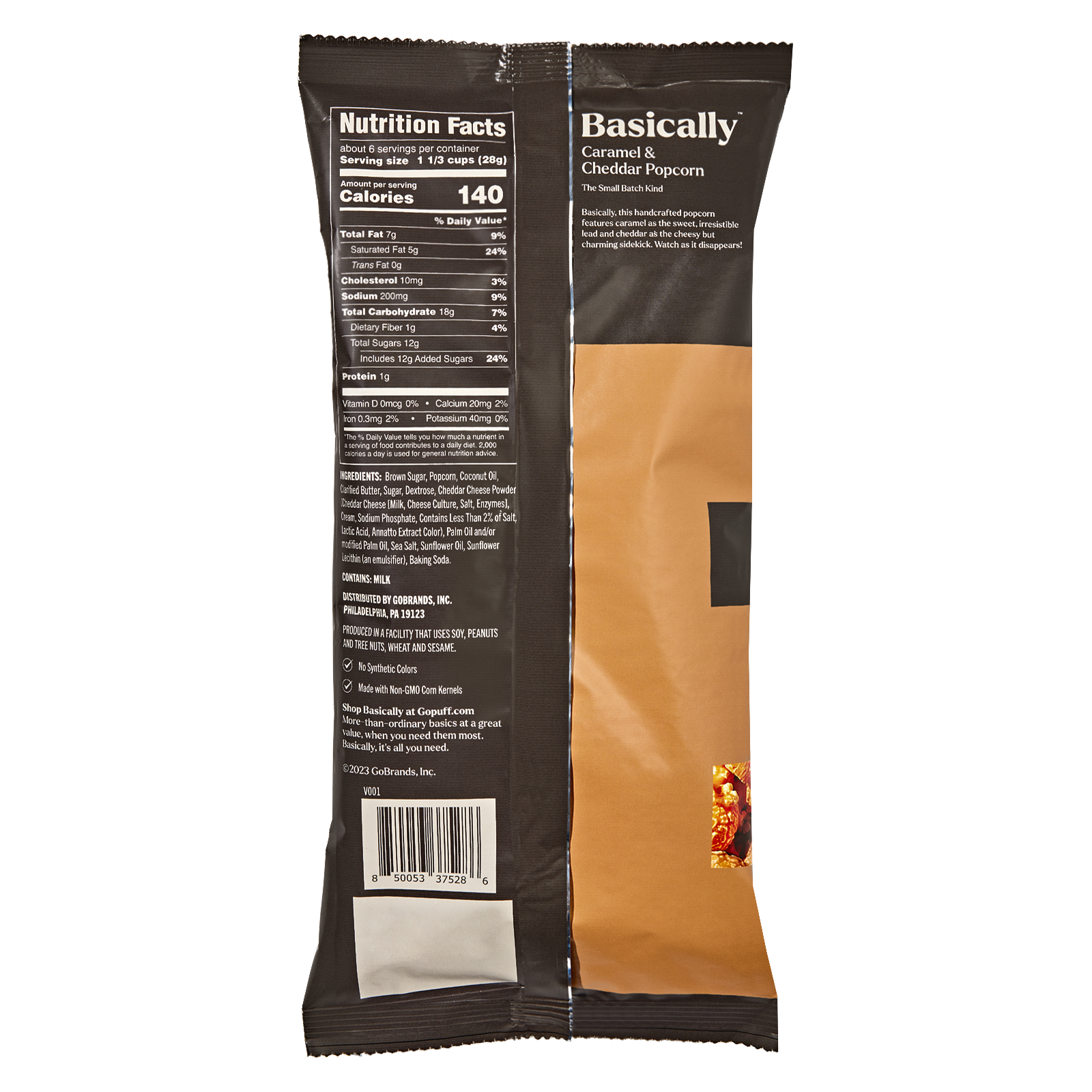 Basically Premium Caramel Cheddar Mix Small Batch Popcorn 5.5oz ...