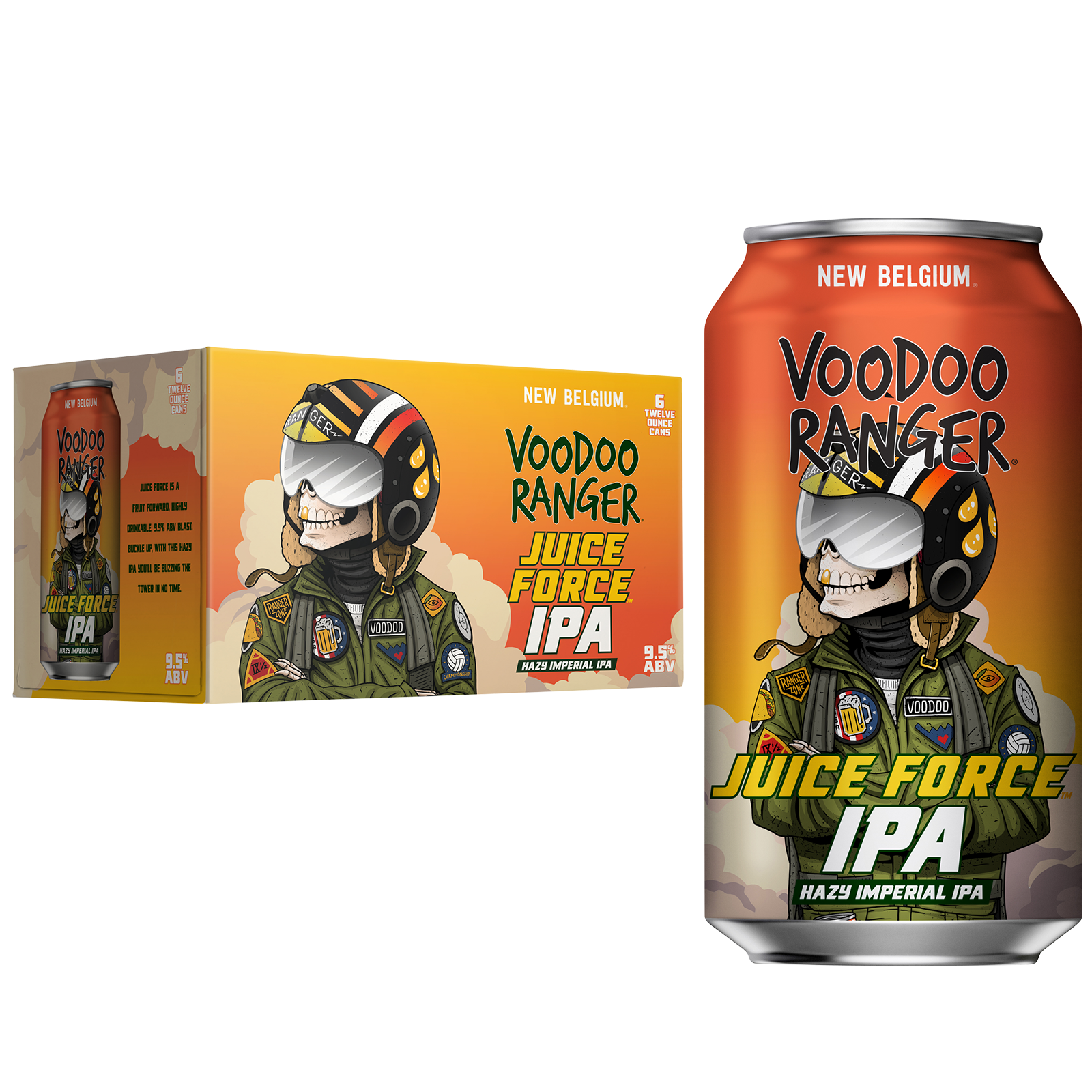 New Belgium Voodoo Ranger Juice Force IPA 6pk 12oz Can 9.5% ABV ...