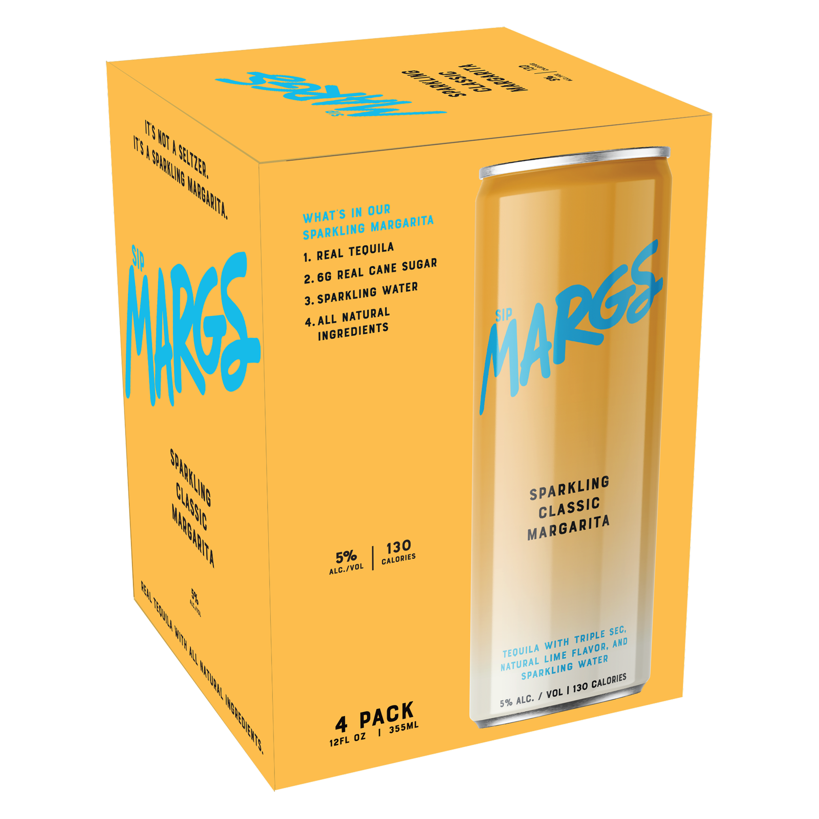 Sip MARGS Classic Margarita 4pk 12oz Can 5% ABV - Delivered In As Fast ...