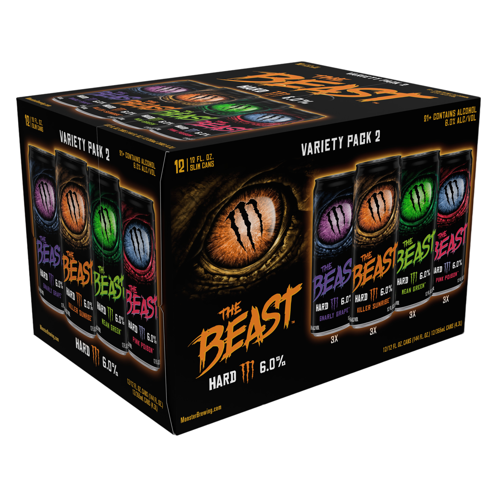 The Beast Unleashed Variety Pack #2 12pk 12oz Can 6% ABV - Delivered In ...