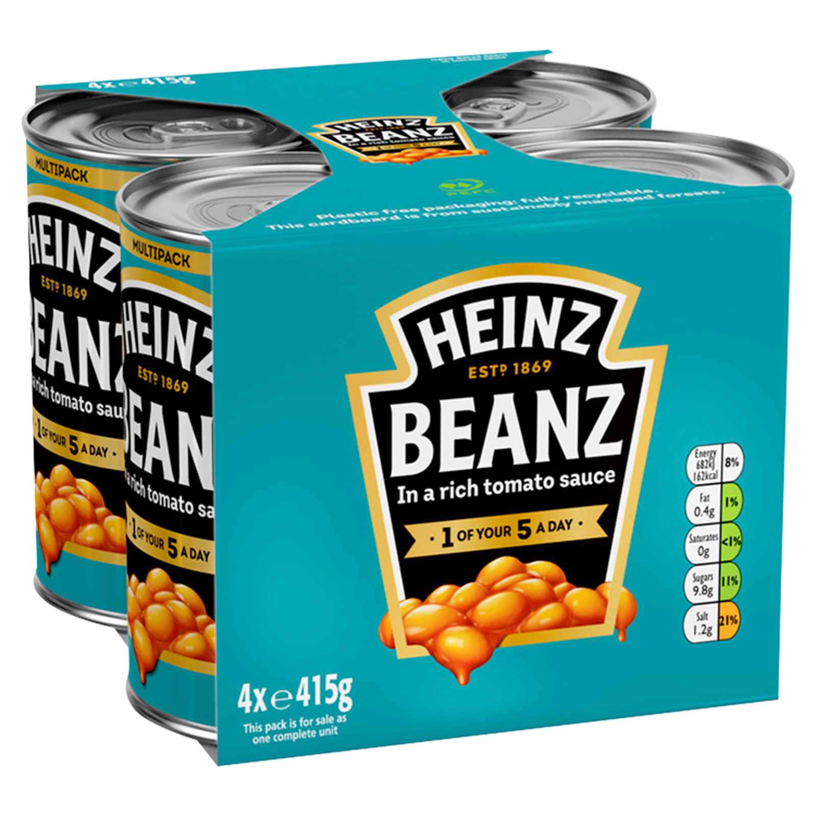 Heinz Baked Beanz, 4 x 415g : Food Cupboard fast delivery by App or Online