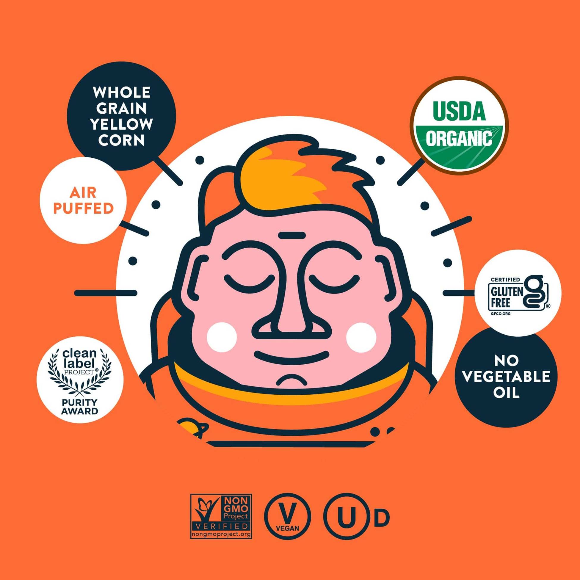 LesserEvil Space Balls, Real Organic Cheddar, 5oz - Delivered In As ...